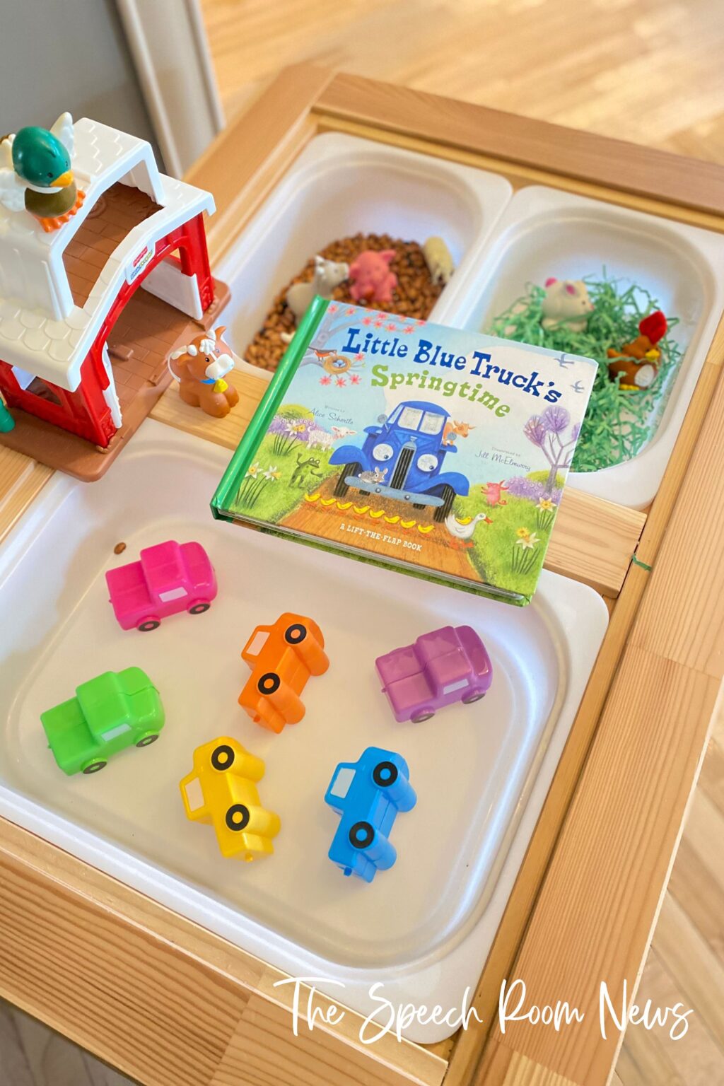 7 Speech Skills to Target with a Little Blue Truck Sensory Bin - Speech ...